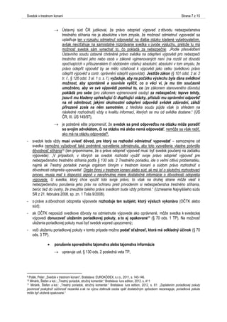 Postavenie svedka v trestnom práve | PDF