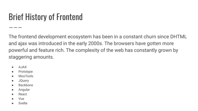 Svelte the future of frontend development | PPT