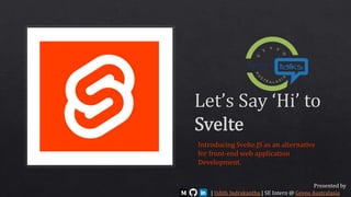 Svelte | PPTX | Web Development | Internet