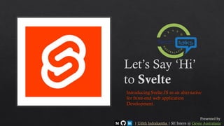 Svelte as a Reactive Web Framework | PPT