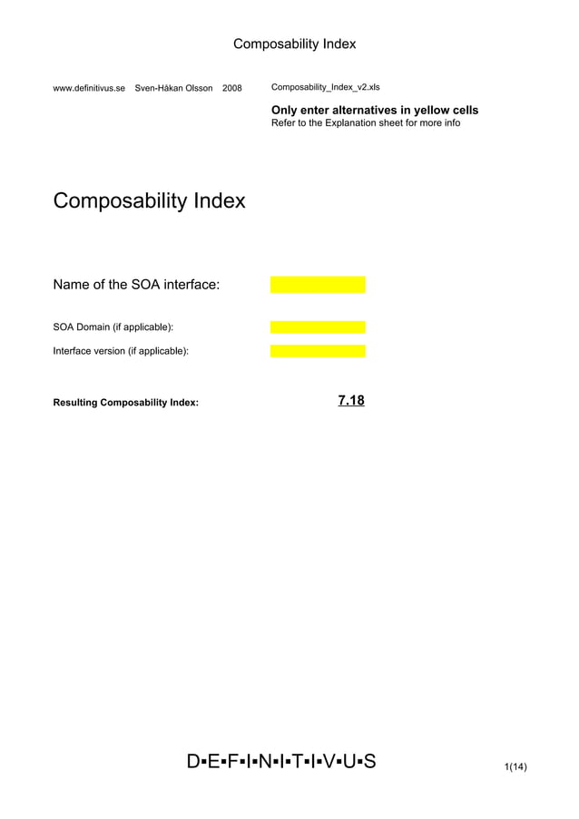 Sven Hakan Olsson Composability Index V2 | PDF