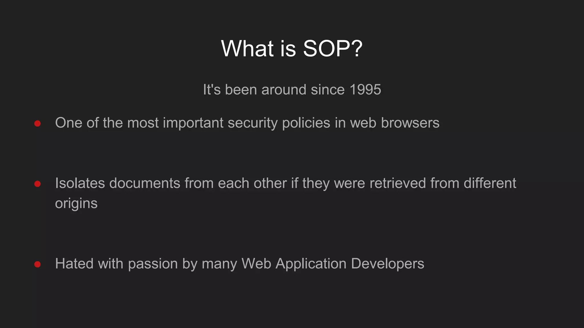 Same-origin Policy (SOP) | PPTX