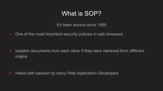 Same-origin Policy (SOP) | PPTX