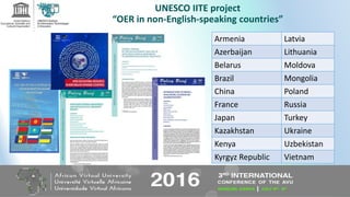 OER in non-English speaking countries: сhallenges and opportunities for ...