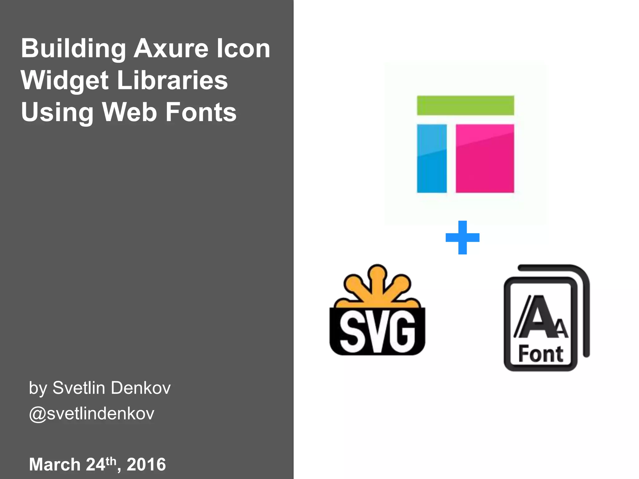 Building Axure Icon Widget Libraries Using Web Fonts | PPTX