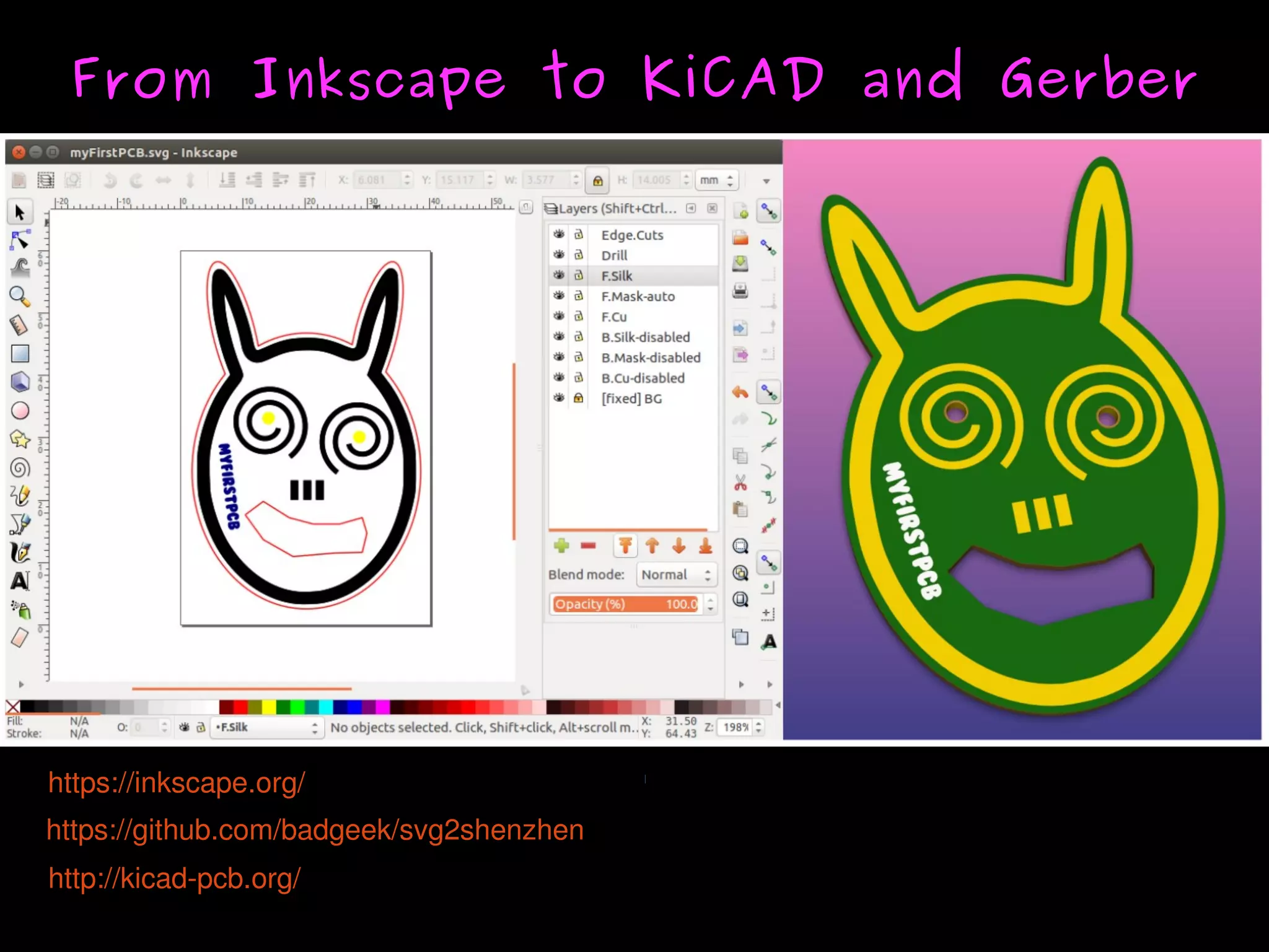 Creative PCB Design for Manufacturing using svg2shenzhen dusjagr taipei ...