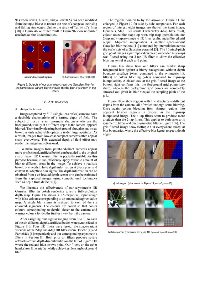 Asymmetric recursive Gaussian filtering for space-variant artificial ... Asymmetric recursive Gaussian filtering for space-variant artificial ...