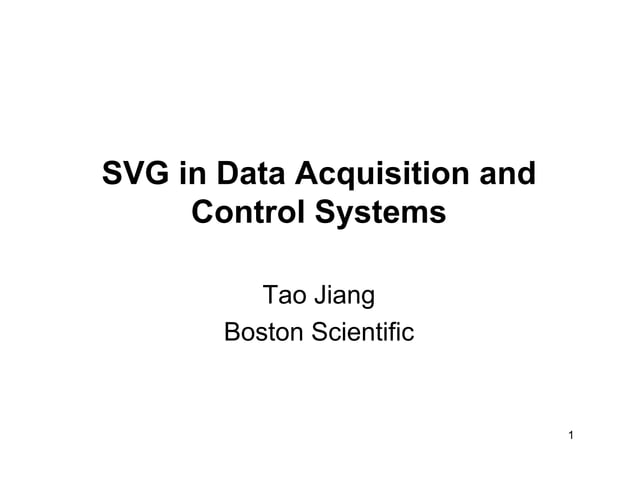 SVG in Data Acquisition and Control Systems | PPT