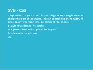 SVG [Scalable Vector Graphics] | PDF | Web Design and HTML | Internet