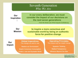 Seventh Generation Mission | PPT