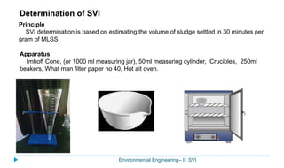 Sludge Volume Index (SVI) | PPTX
