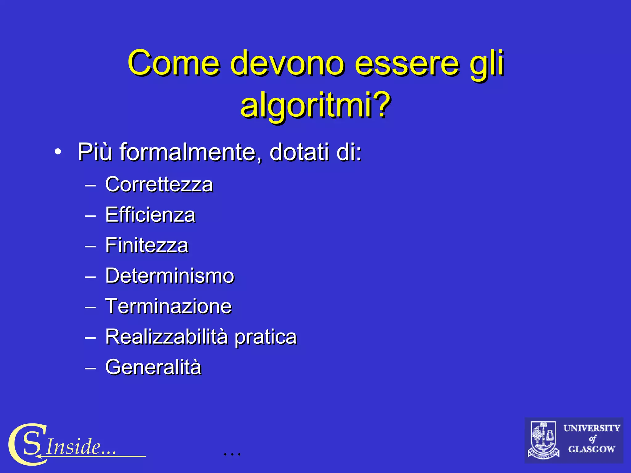 Sviluppo degli algoritmi | PPT