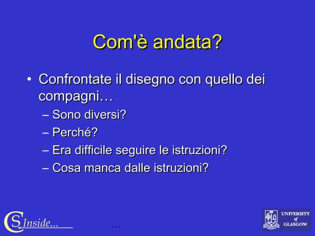 Sviluppo degli algoritmi | PPT