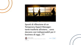 Webinar Temporary Export Manager con Michele Castagna | PPT