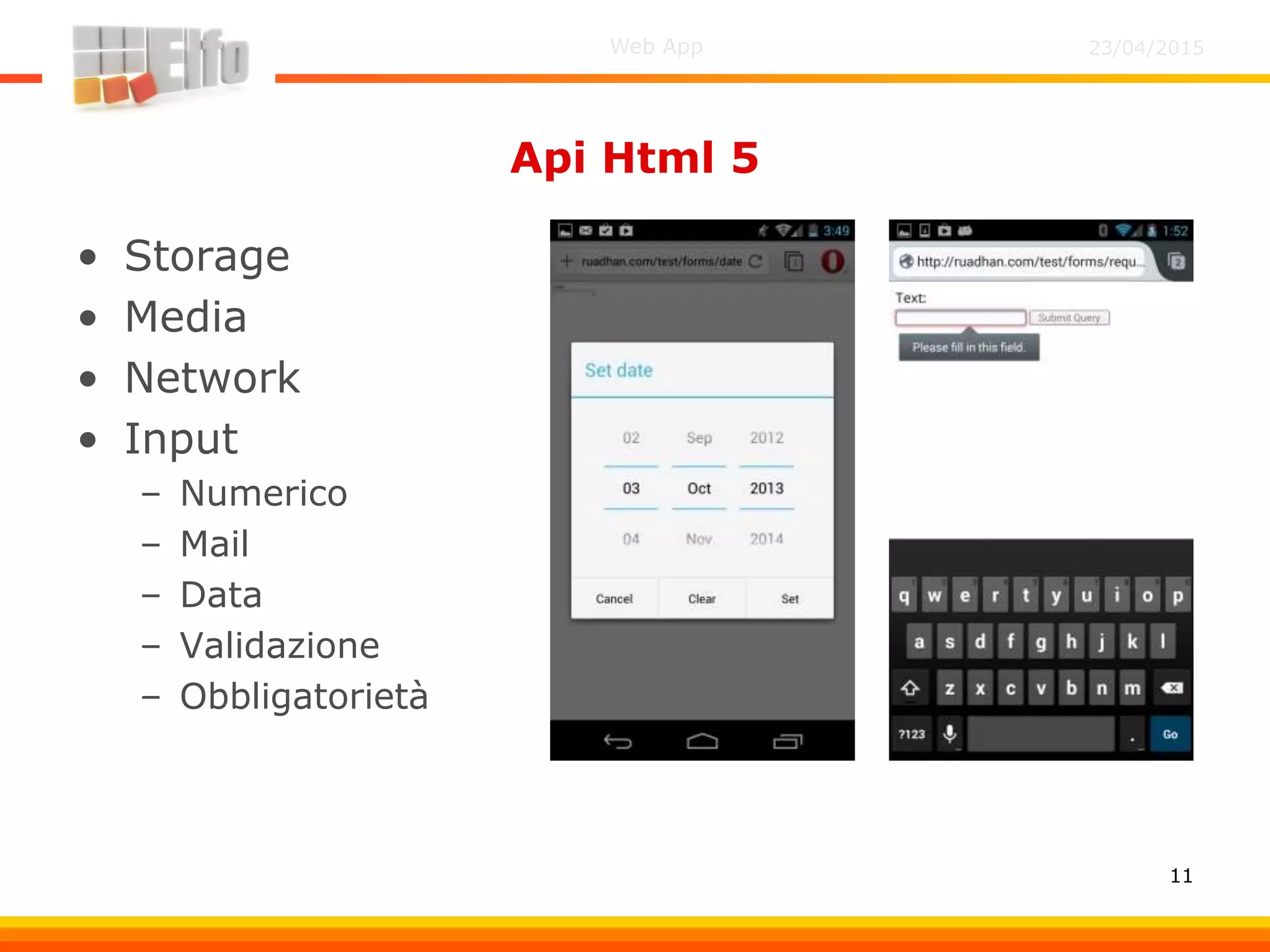 Sviluppo di applicazioni web in ambito mobile | PPTX