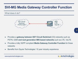 Squire Technologies: Media Gateway Controller Function | PDF