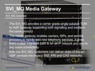 Squire Technologies: Media Gateway | PPT