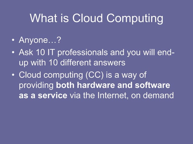 Cloud Computing Introduction | PPT