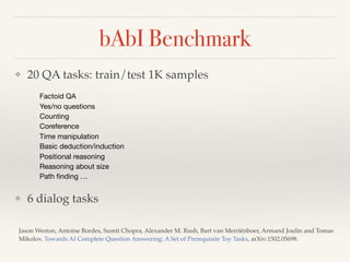 Memory Networks for Question Answering on Tabular Data | PDF | Databases | Computer Software and ...