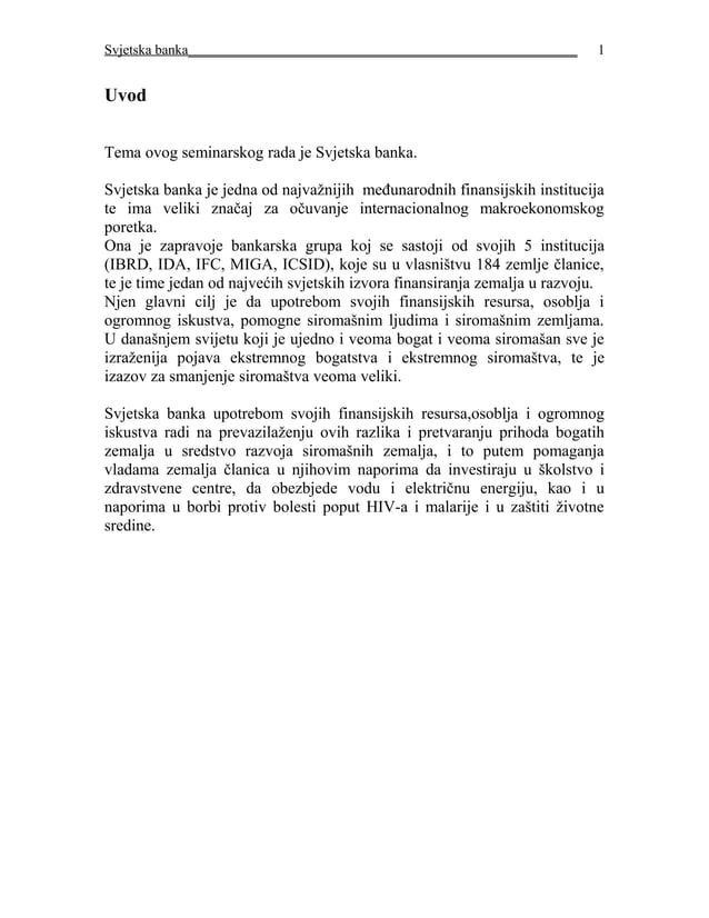 Svjetska banka1 ij | PDF