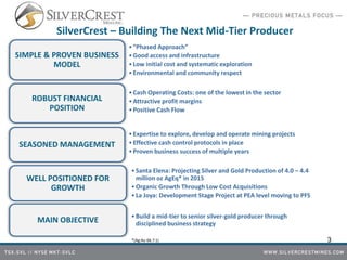 SilverCrest Mines | Corporate Presentation | June 2015 | PPT