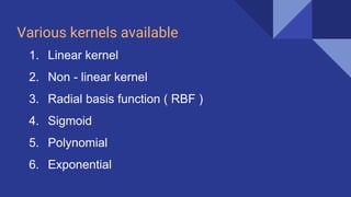 Support Vector Machines ( SVM ) | PDF
