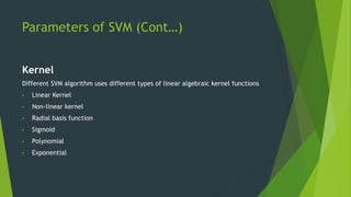 Support Vector machine(SVM) and Random Forest | PPTX