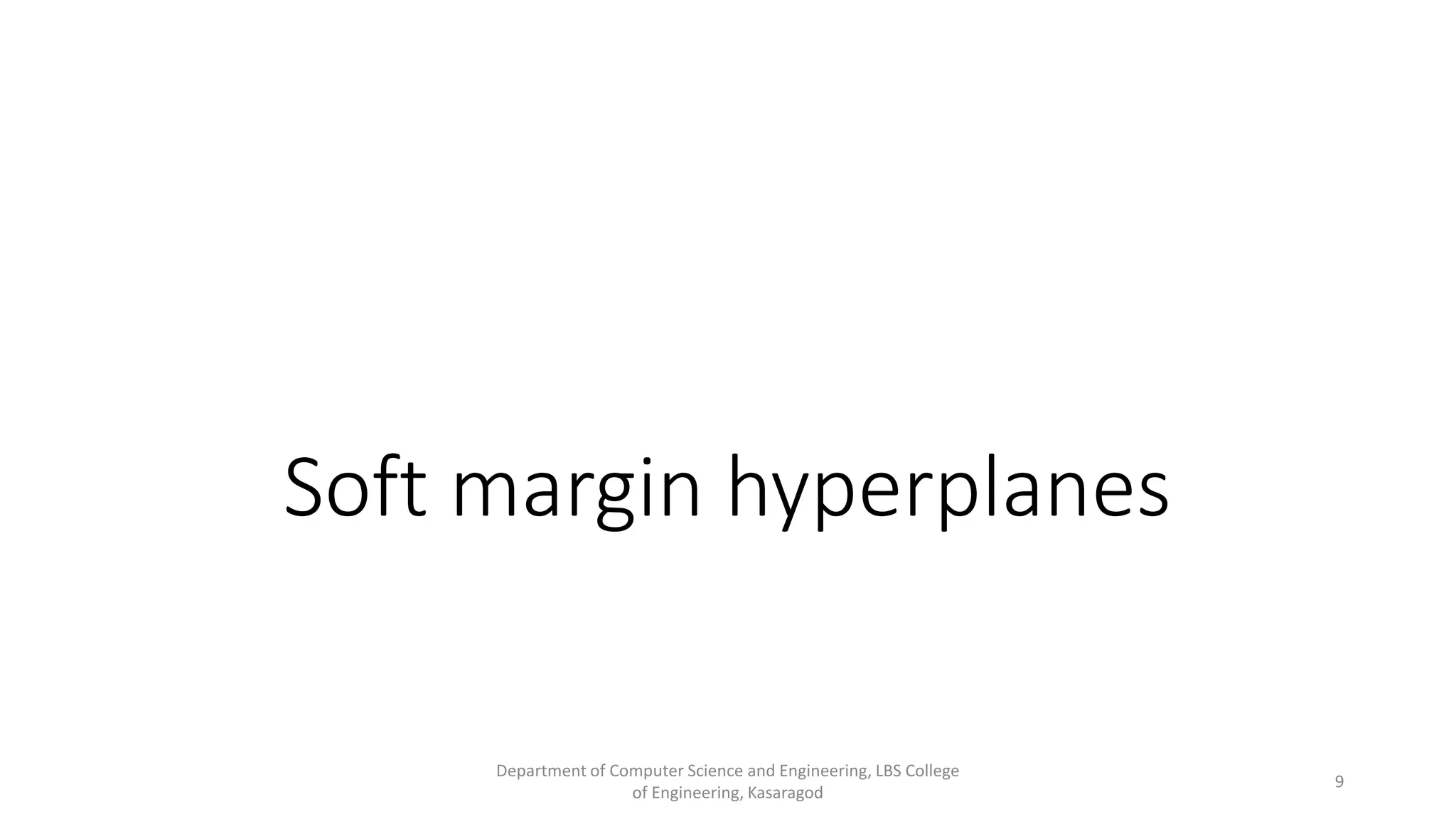 Svm soft margin hyperplanes | PDF