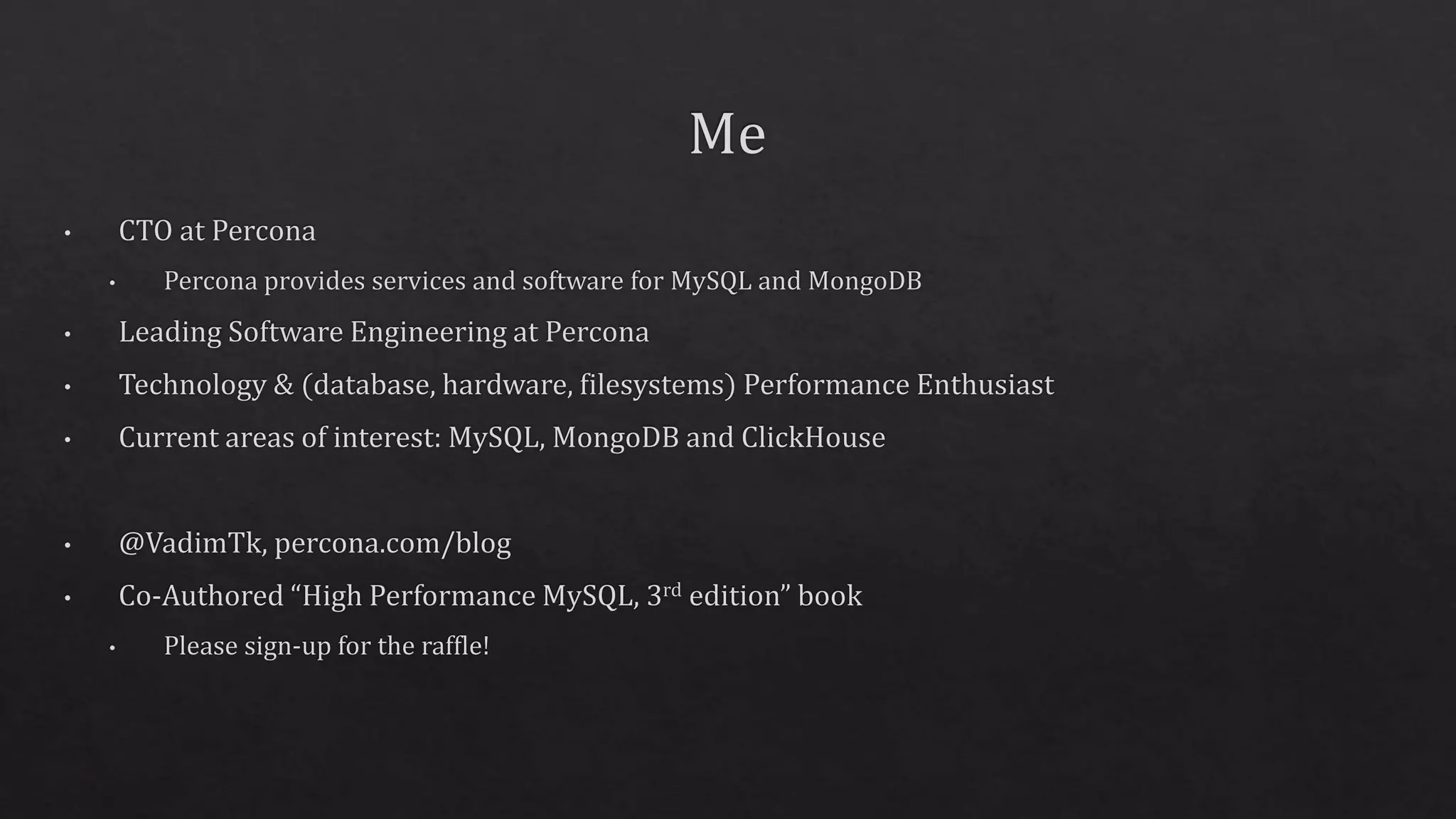 Supercharge your Analytics with ClickHouse, v.2. By Vadim Tkachenko ...