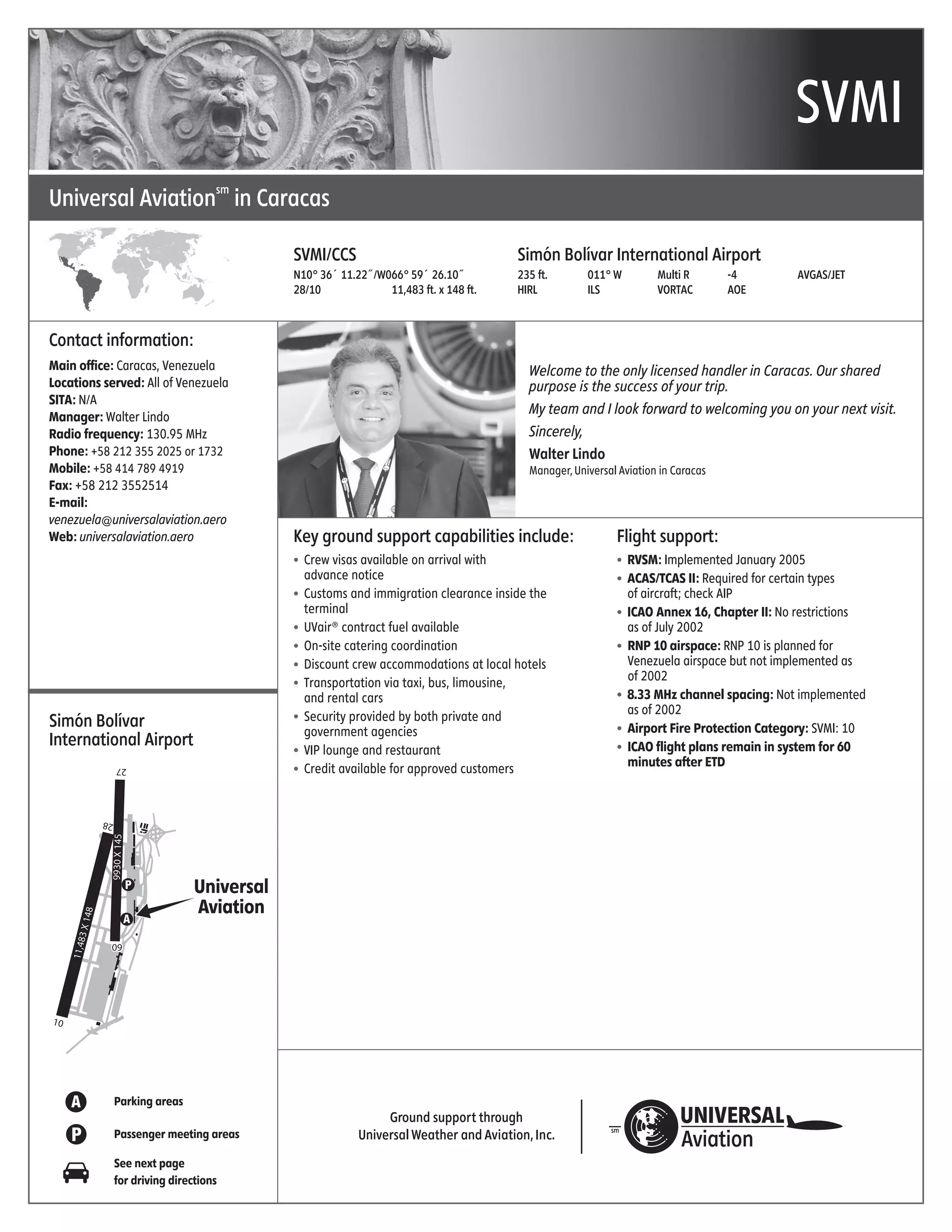 SVMI FBO Ground Handling Agent in Caracas, Venezuela - Simon Bolivar ...