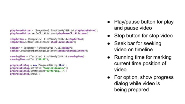 Android video player | PPTX | Computing | Technology & Computing