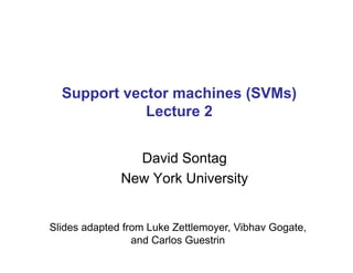 Notes relating to Machine Learning and SVM | PPT
