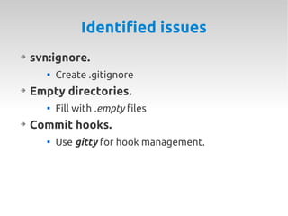 Subversion to Git Migration | PPT