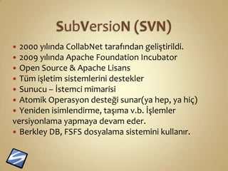 SVN & CVS by Eren SIMSEK | PPTX