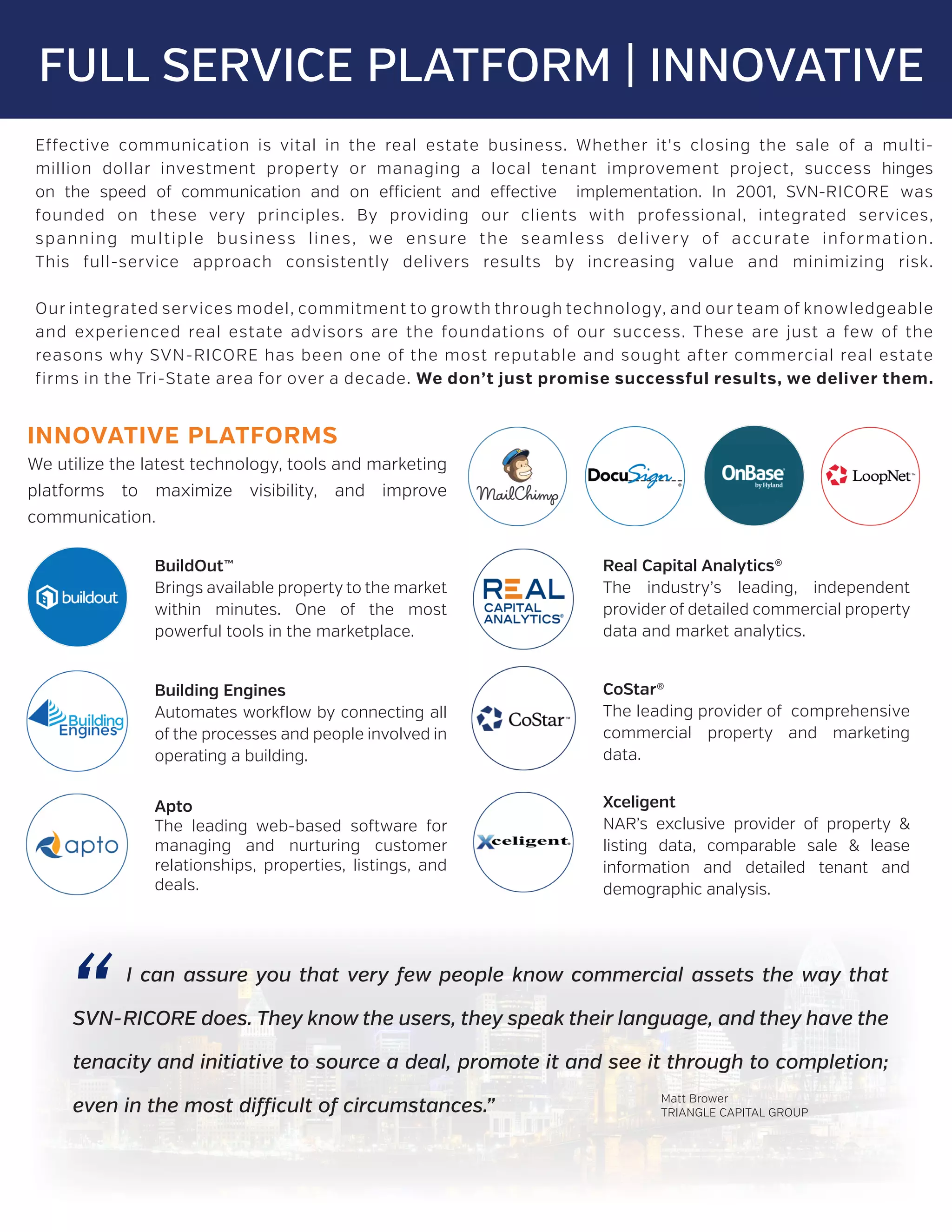 SVN | RICORE Integrated Services Brochure | PDF