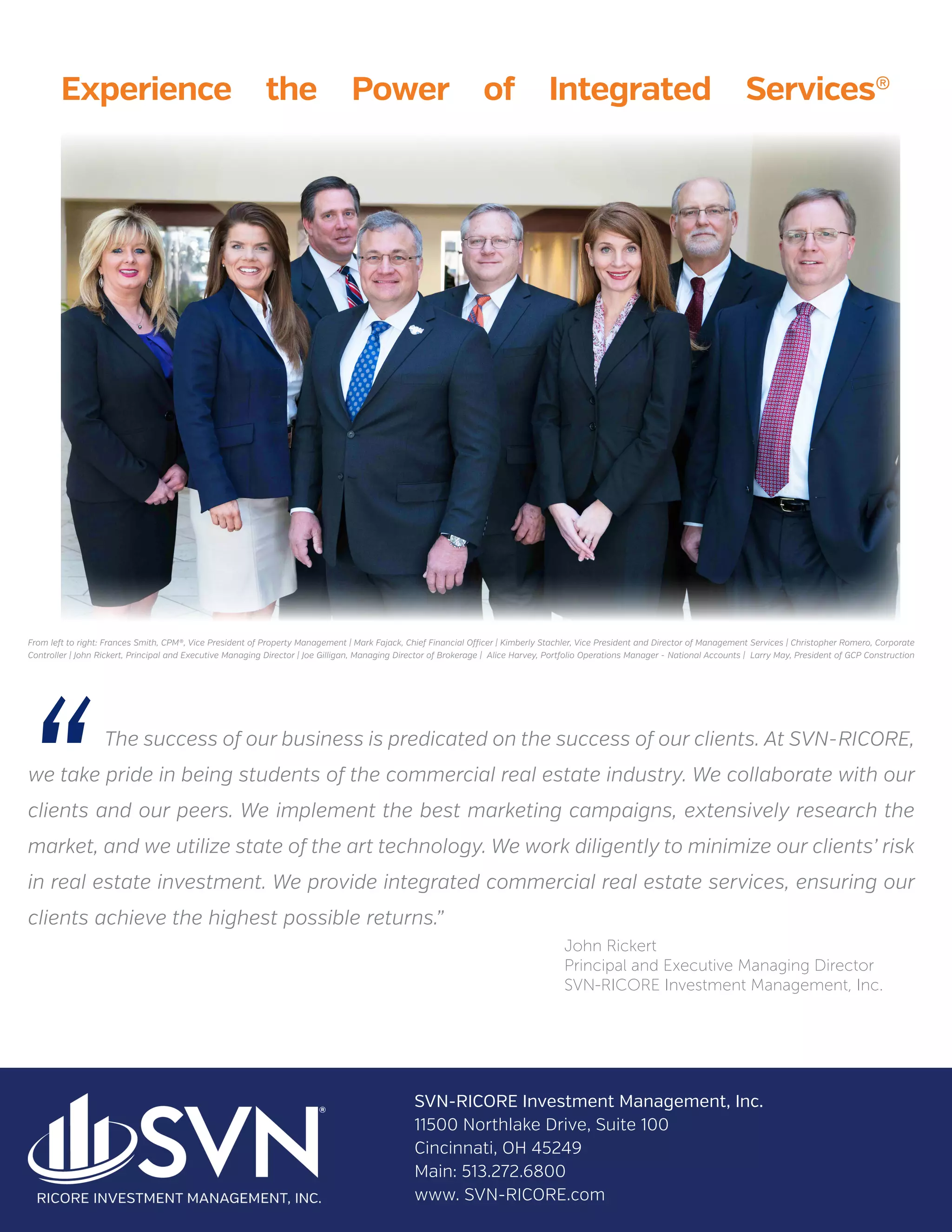 SVN | RICORE Integrated Services Brochure | PDF