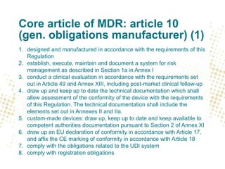 MDR aspects for the sterilisation industry | PPTX