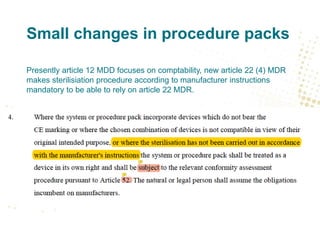 MDR aspects for the sterilisation industry | PPTX