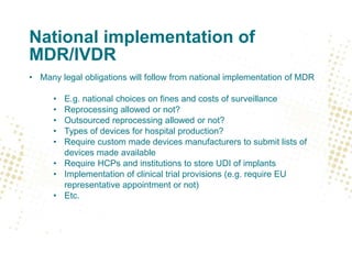 MDR aspects for the sterilisation industry | PPT