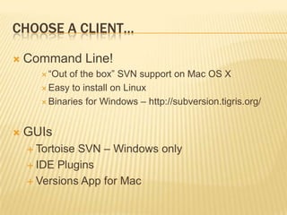Getting Started With Subversion | PPT