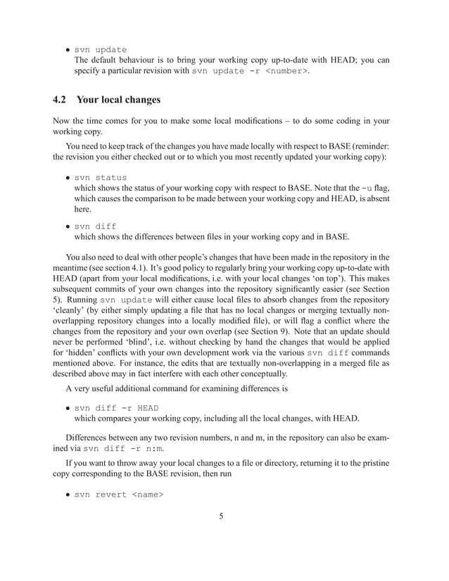Svn workflow | PDF | Operating Systems | Computer Software and Applications