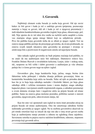 Svojstva dobrog govornika | DOC