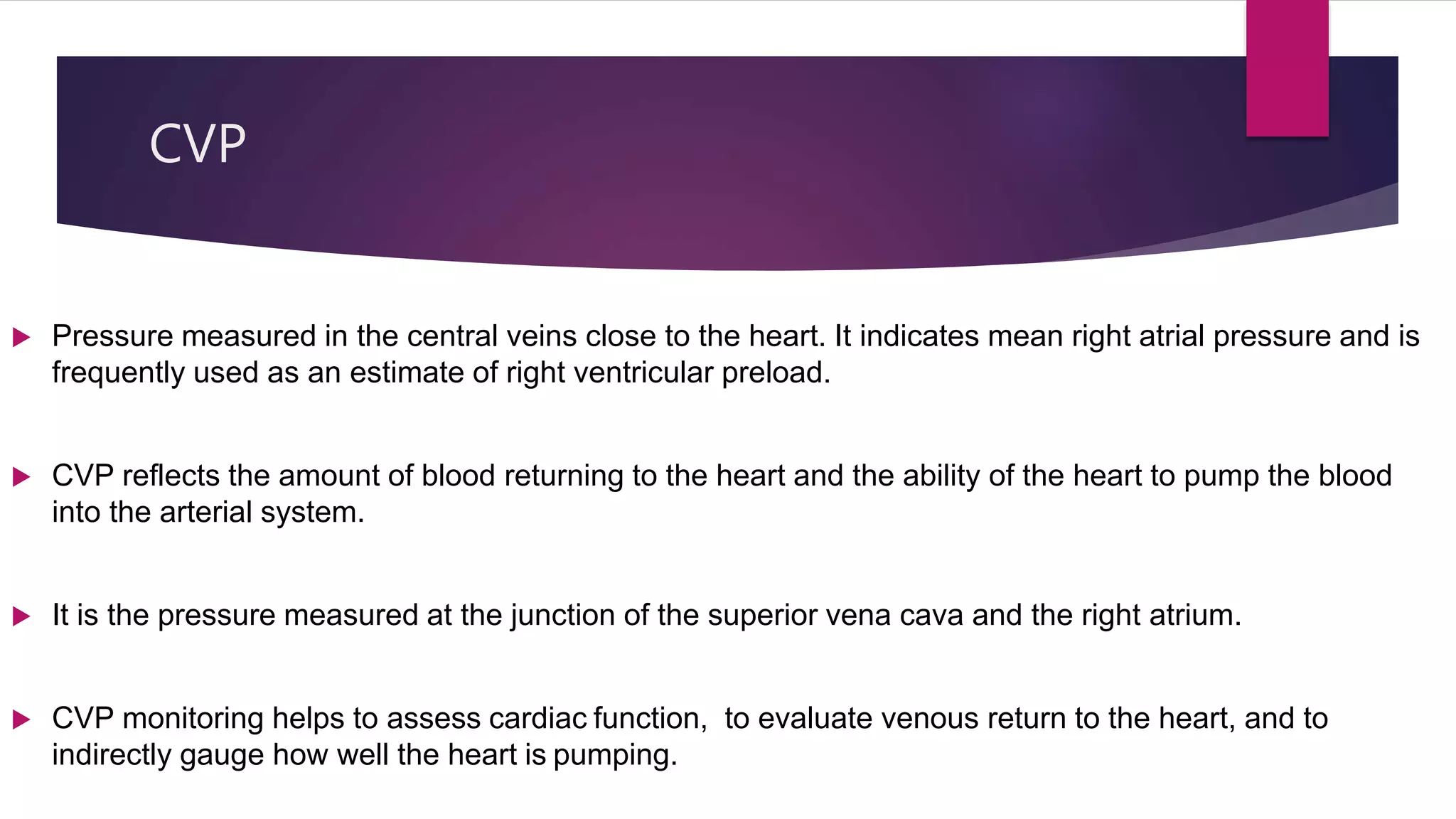 central venous pressure and intra-arterial blood pressure monitoring ...