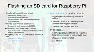 PiFlash: Linux utility to flash SD cards for Raspberry Pi computers | PPT