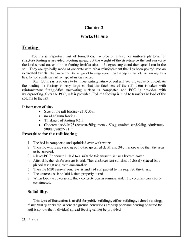 Svp field training report final | PDF | Civil Engineering Industry ...