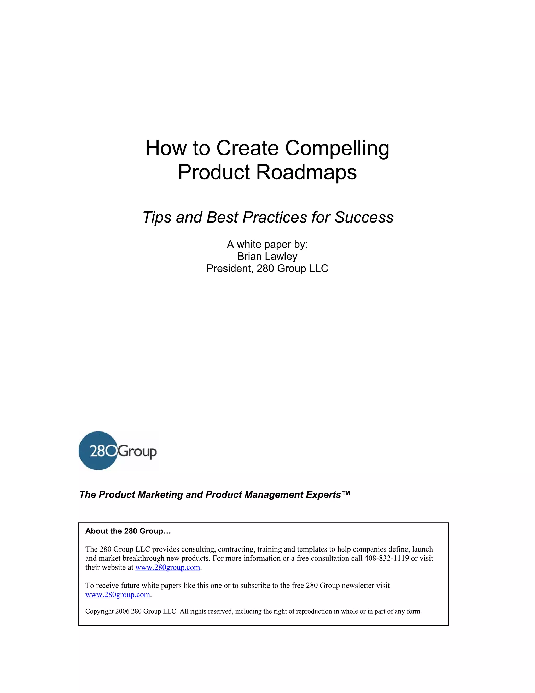 How to Create Compelling Product Roadmaps | PDF