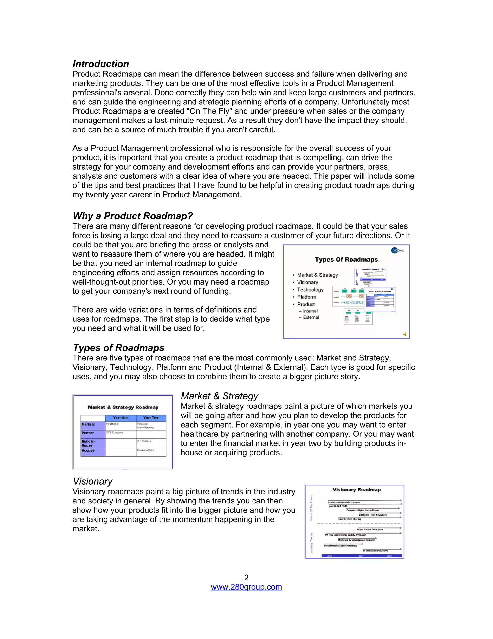 How to Create Compelling Product Roadmaps | PDF