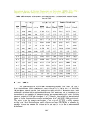 Svpwm based 3 level statcom for reactive power management under line-line | PDF