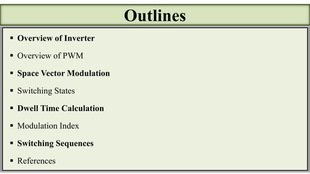 Basics of SVPWM technique by Hardik Panyda | PPTX