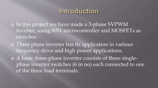 SVPWM Inverter | PPTX